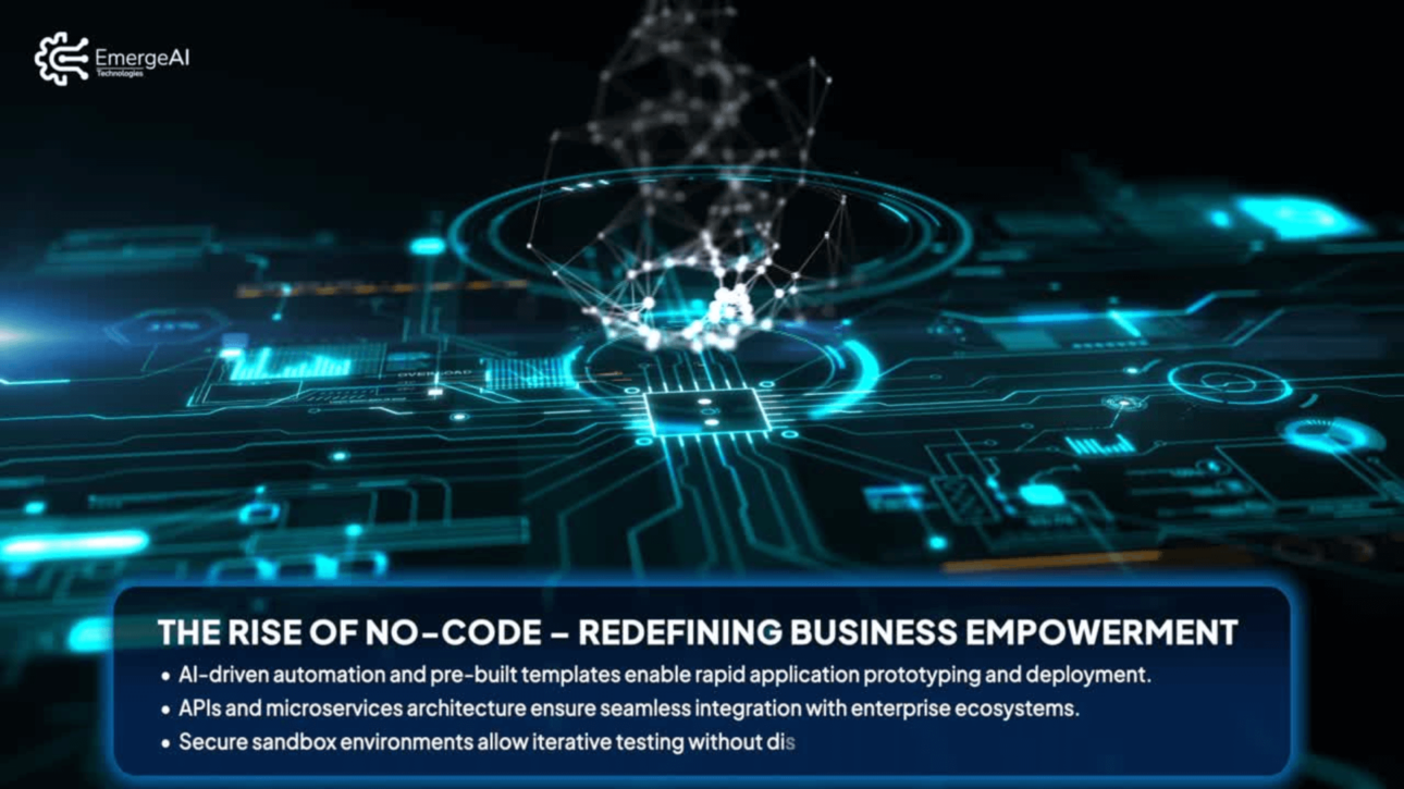 Low-Code/No-Code Development - EmergeAI Technologies